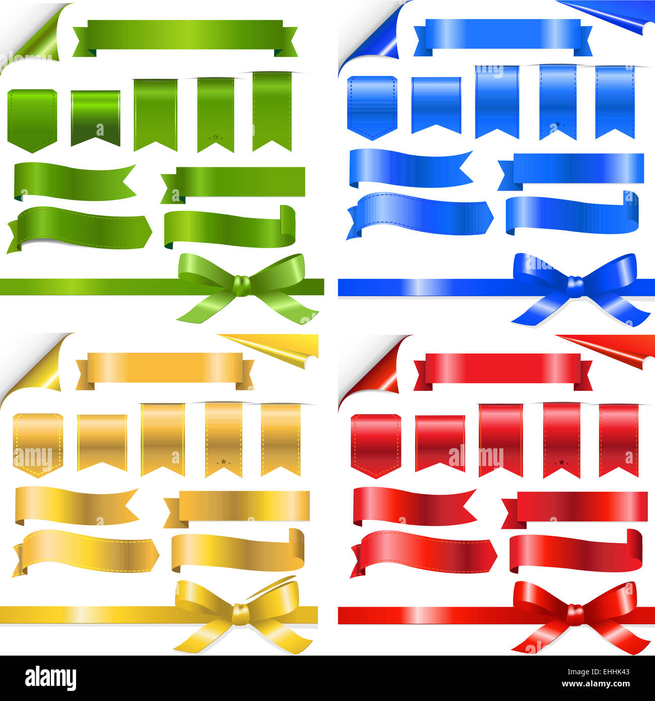 Color Ribbons Set Stock Photo - Alamy