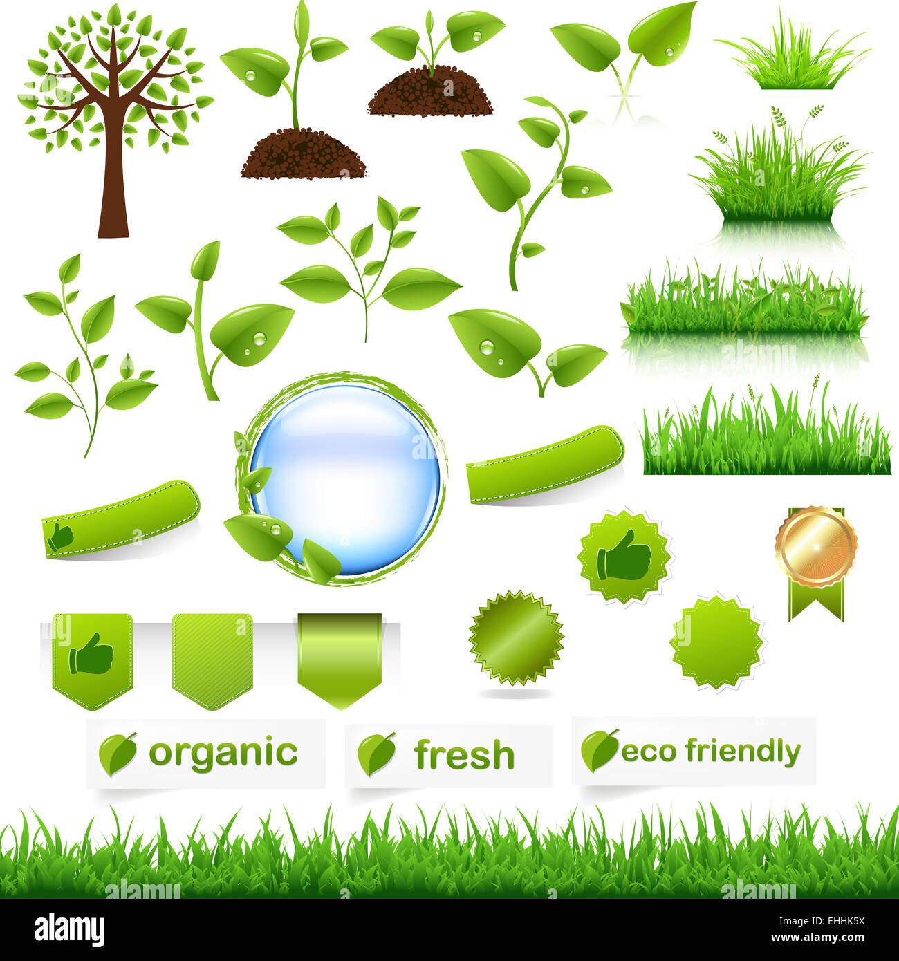 Green Eco Set Stock Photo - Alamy