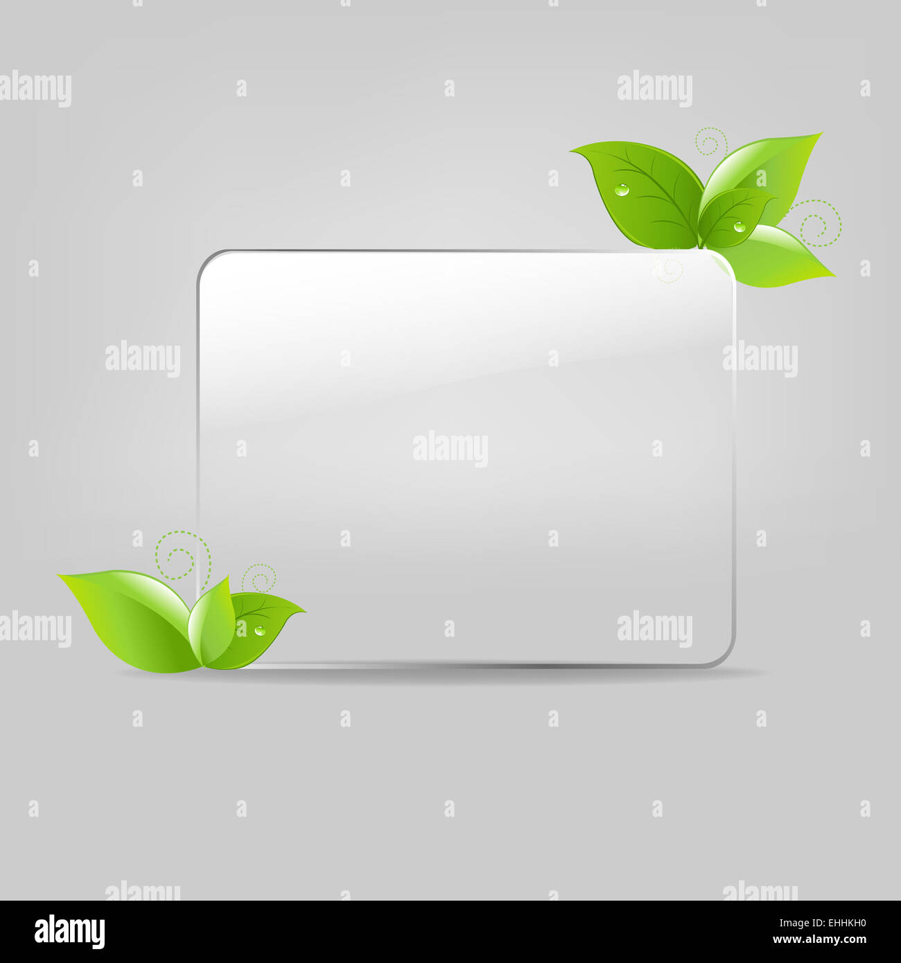 Glass Frame With Leafs Stock Photo - Alamy