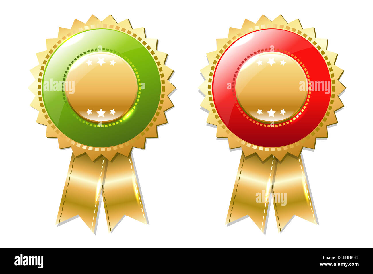 Gold Badges Set Stock Photo - Alamy