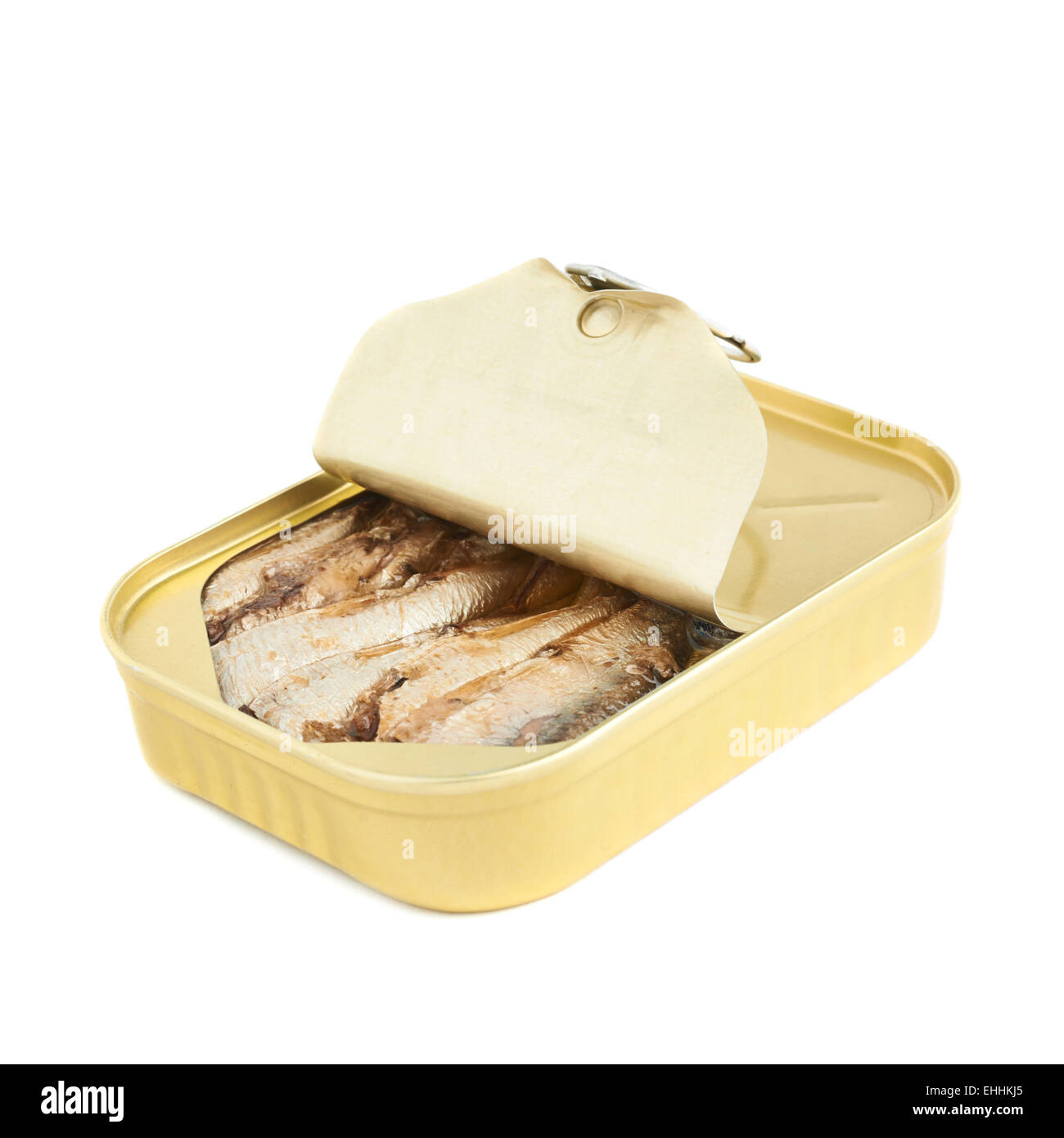 Easy open sardine can with the pull tab Stock Photo - Alamy
