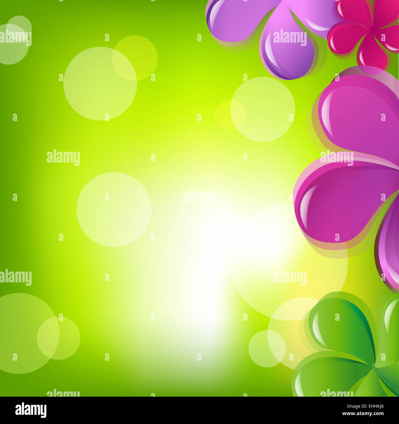 Flowers And Bokeh Stock Photo - Alamy