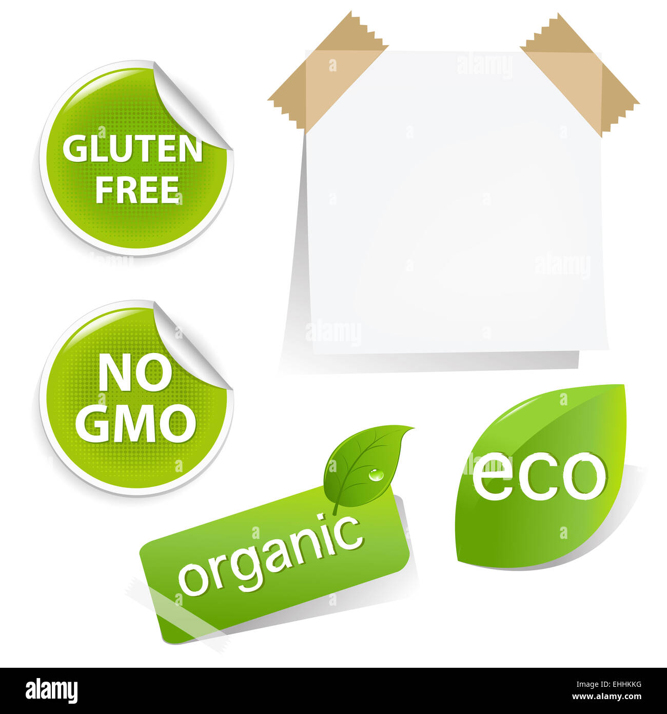Eco Labels Set Stock Photo - Alamy