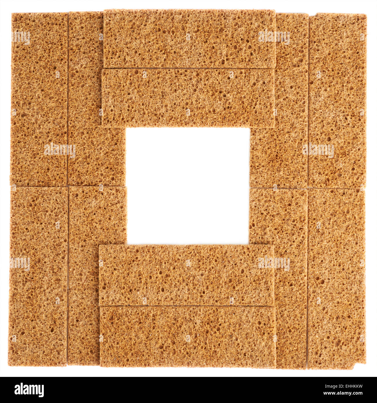 Square frame made of bread cracker snacks Stock Photo - Alamy