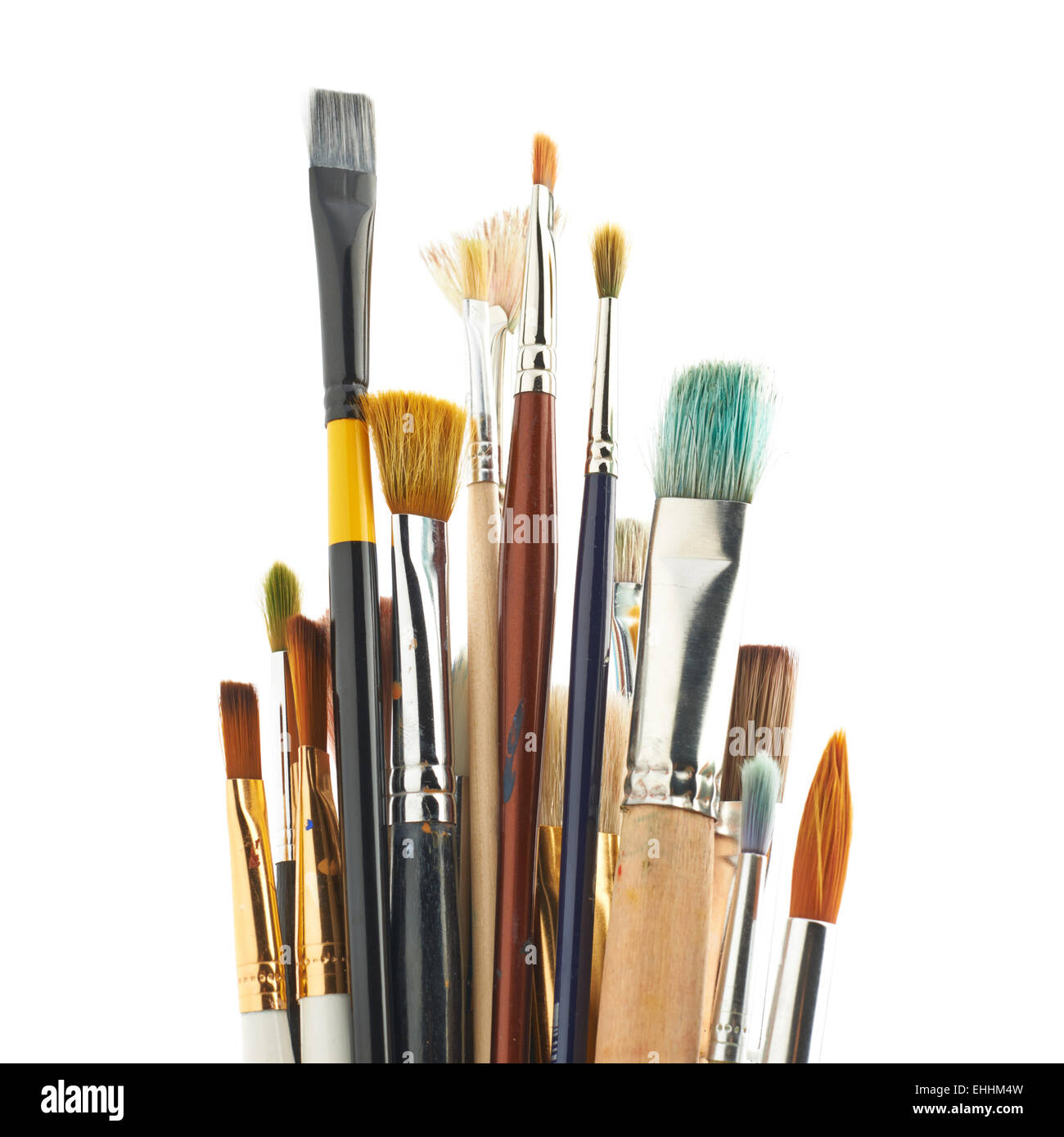 Multiple different brushes placed vertically Stock Photo - Alamy