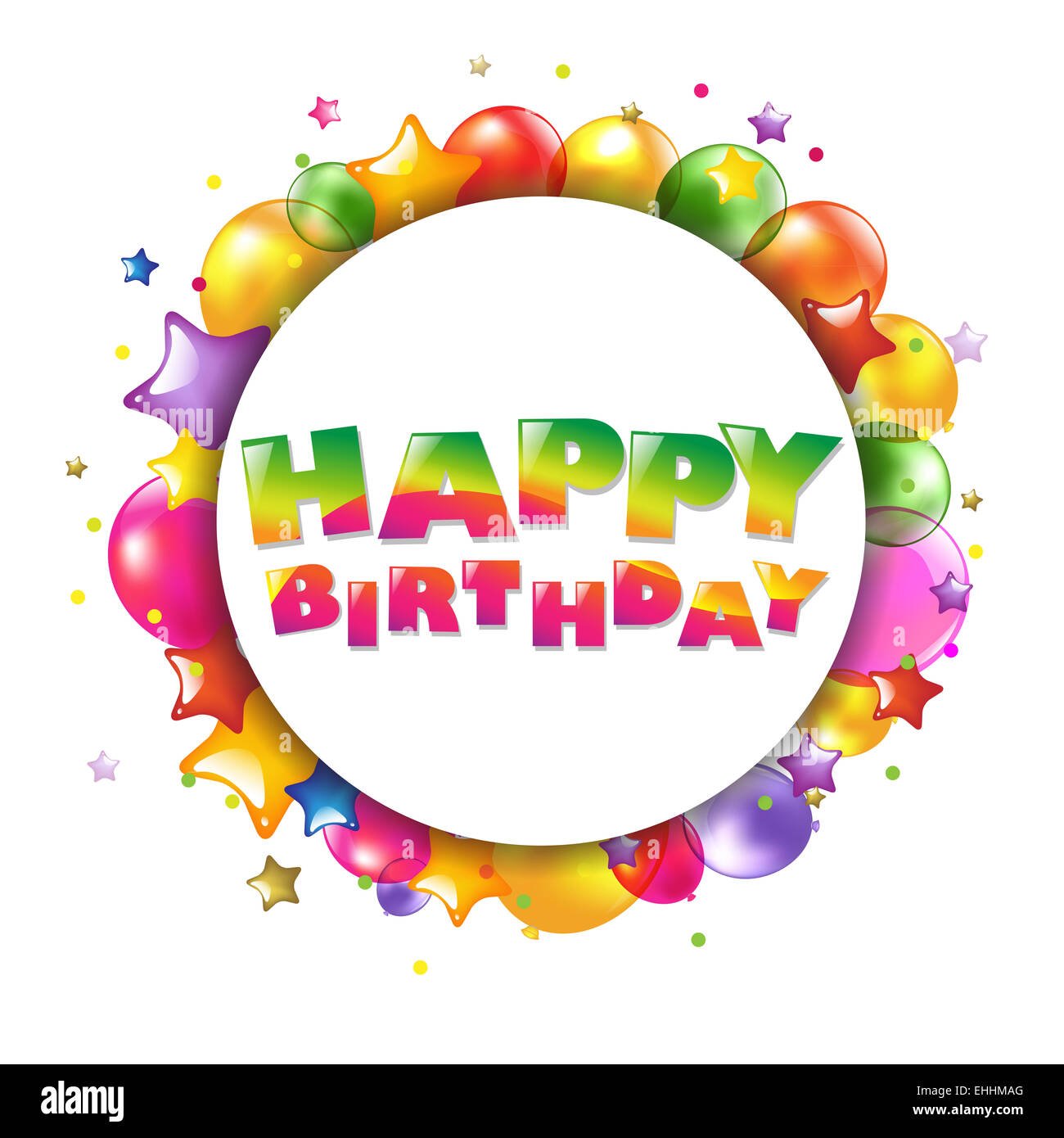Colorful happy birthday card hi-res stock photography and images - Alamy