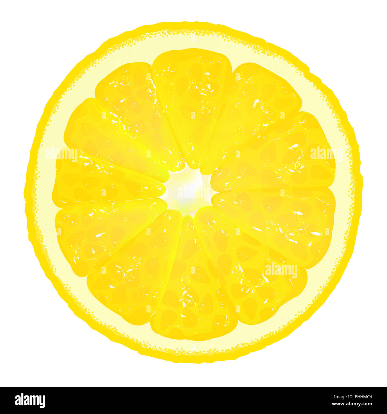 Lemon Segment With Juice Stock Photo - Alamy