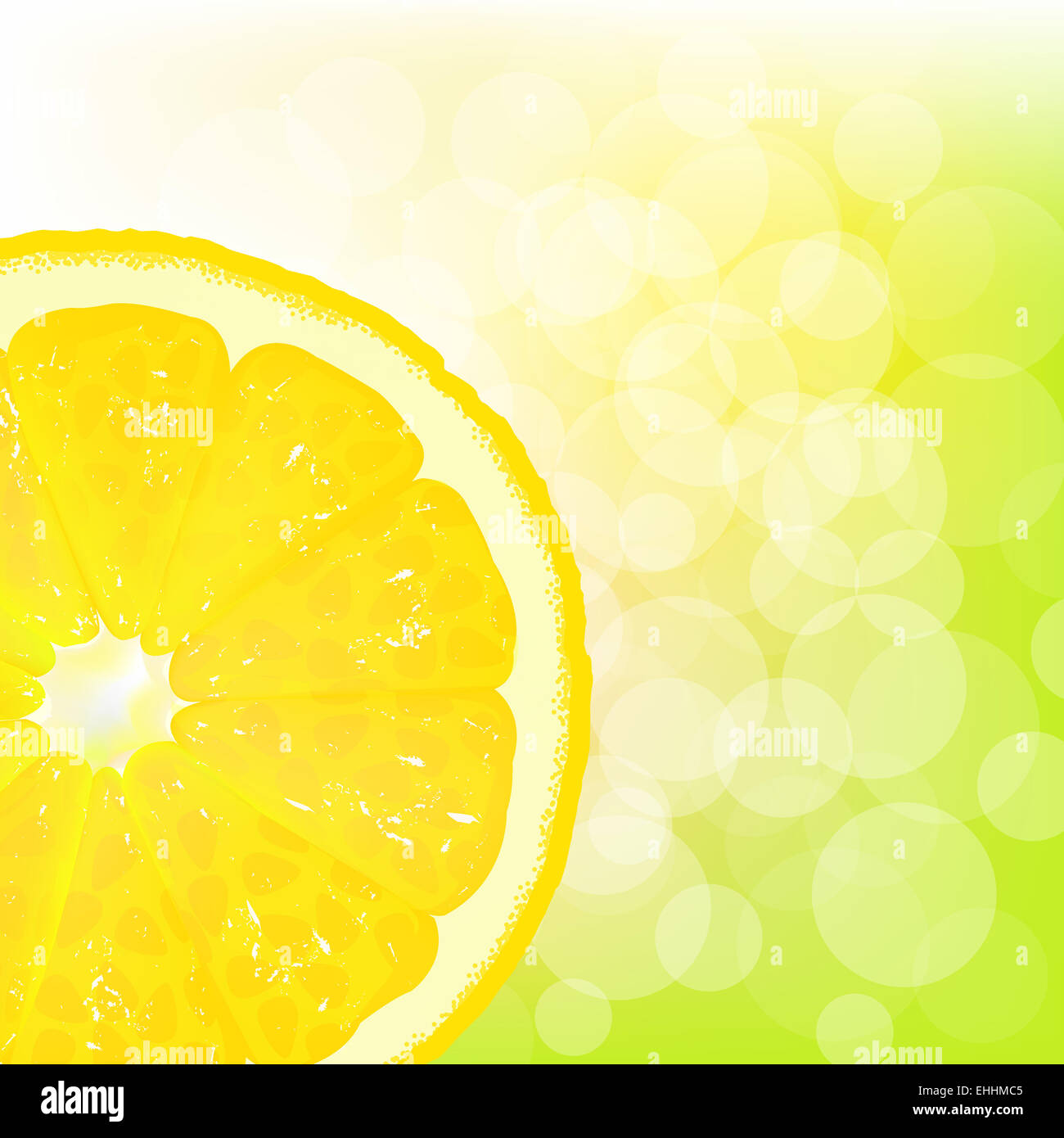 Lemon Segment With Juice And Bokeh Stock Photo - Alamy