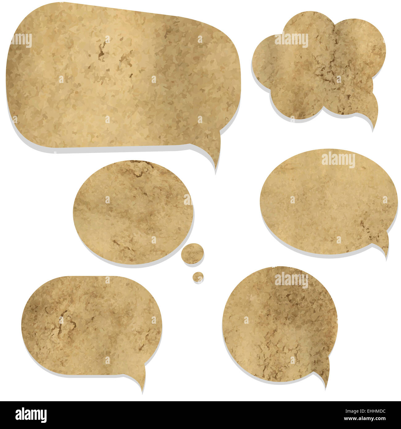 Old Paper Vintage Speech Bubble Stock Photo - Alamy