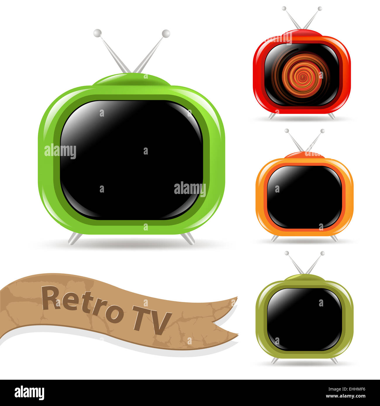 Retro Tv Set Stock Photo - Alamy