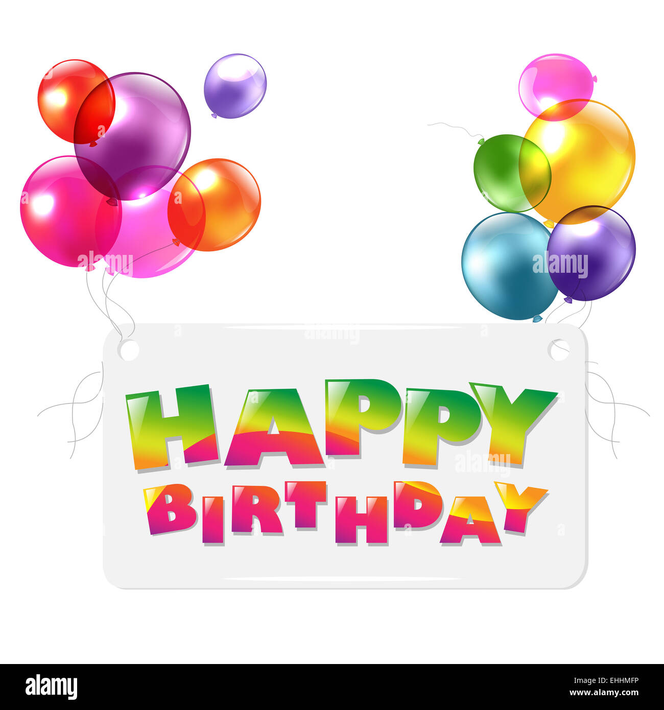 Colorful happy birthday card hi-res stock photography and images - Alamy
