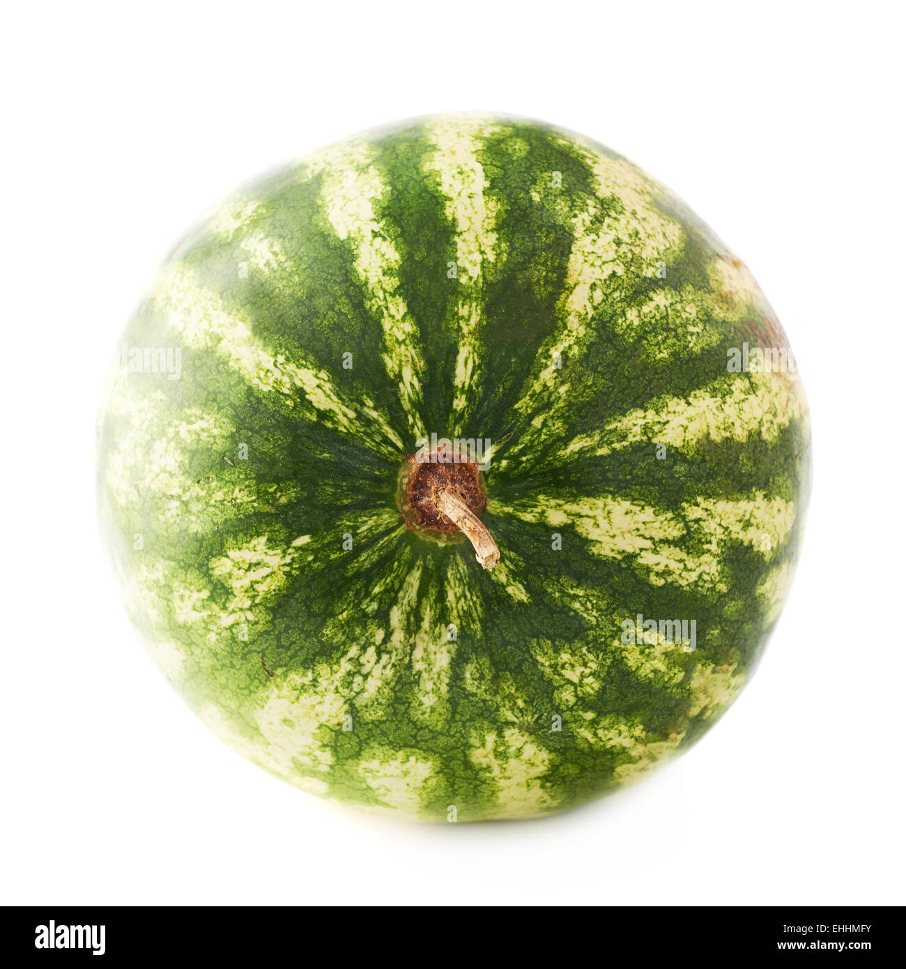 Ripe green watermelon fruit isolated Stock Photo - Alamy