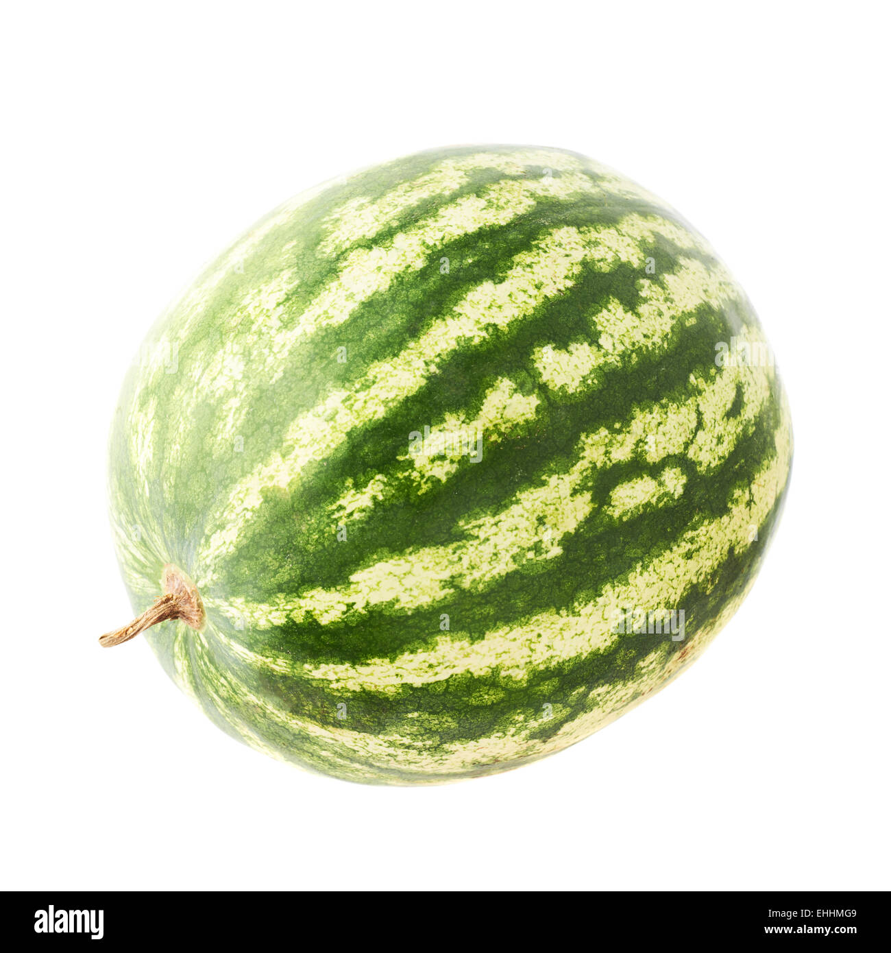 Ripe green watermelon fruit isolated Stock Photo - Alamy
