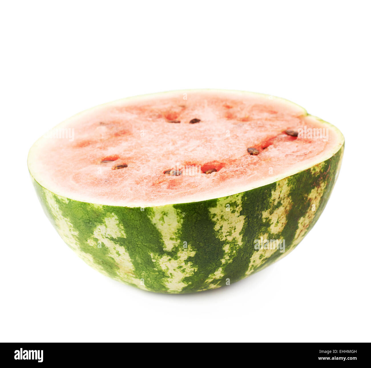 Half of a watermelon fruit isolated Stock Photo - Alamy