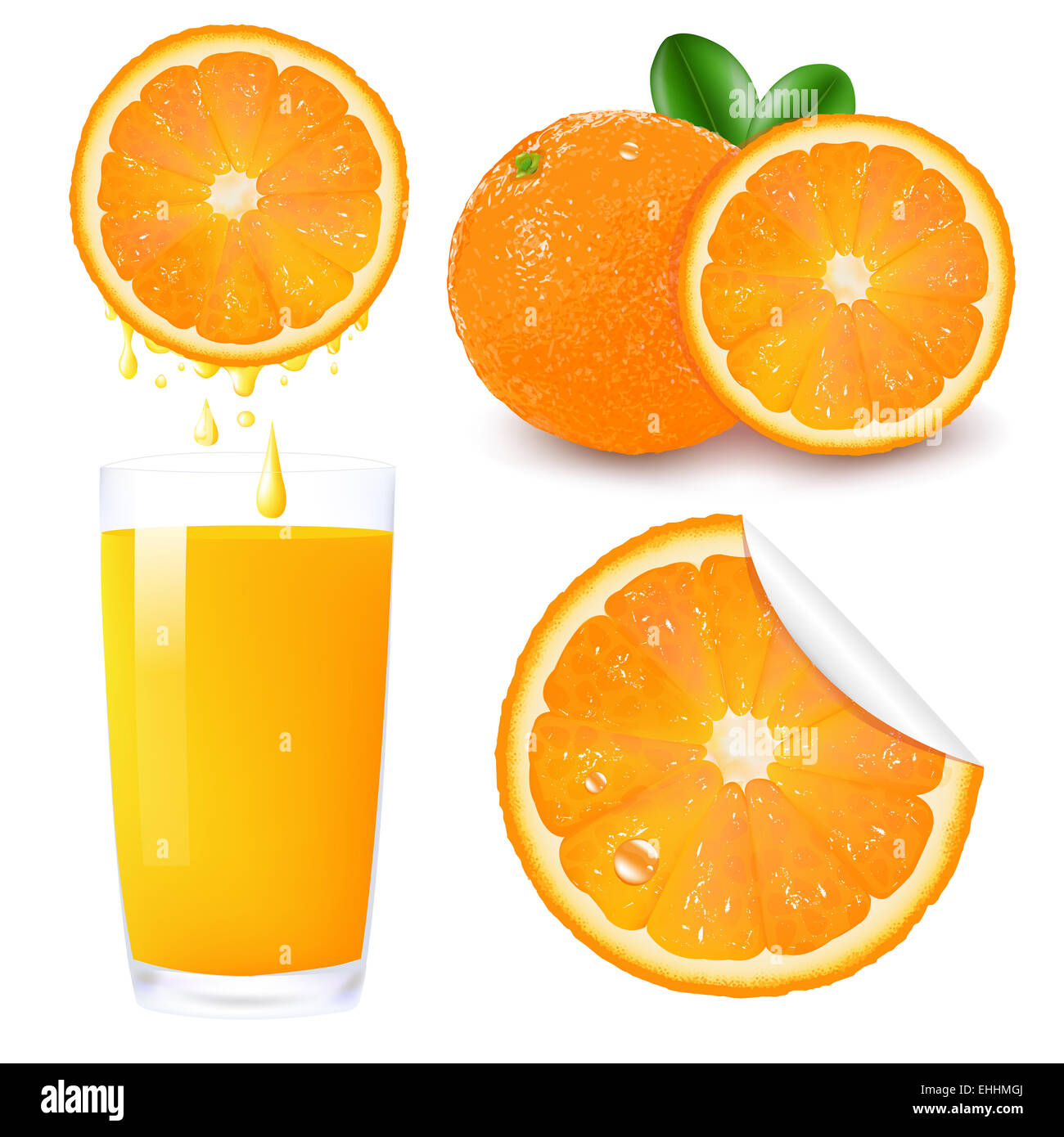 Orange Fruit Set Stock Photo - Alamy