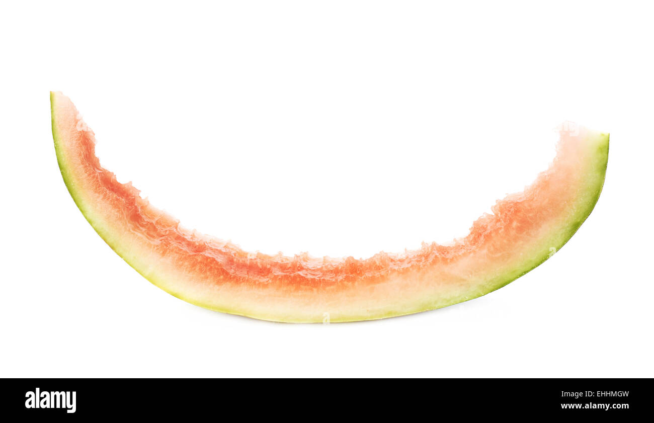Crust of an eaten watermelon slice Stock Photo - Alamy