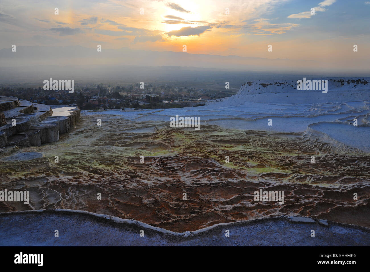 Sinter terraces in Pamukkale Stock Photo - Alamy