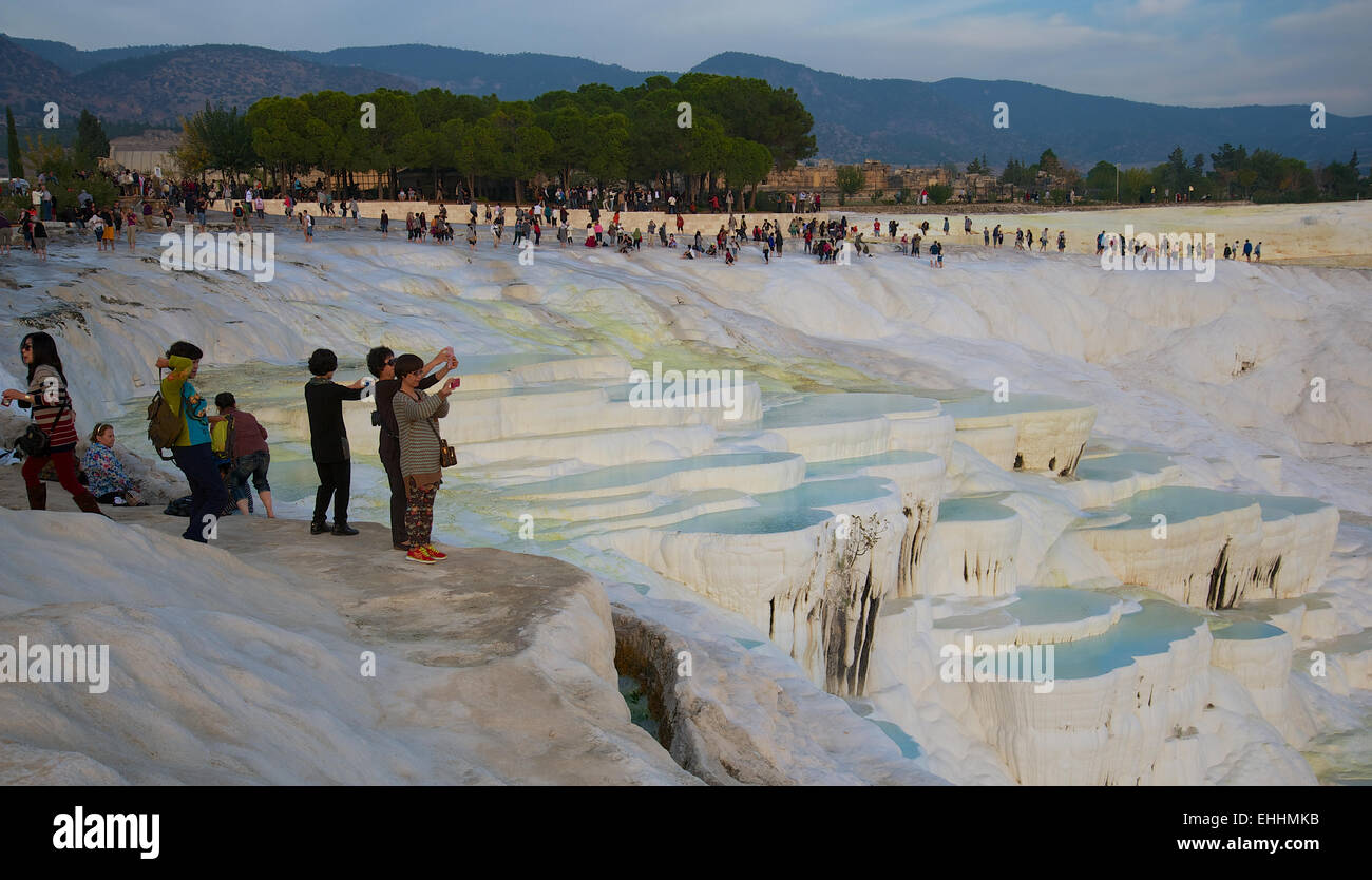 Sinter terraces in Pamukkale Stock Photo - Alamy