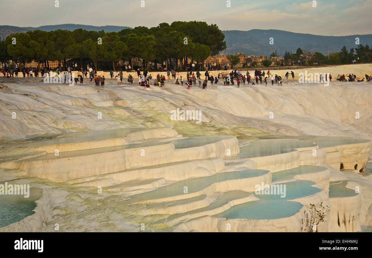 Sinter terraces in Pamukkale Stock Photo - Alamy