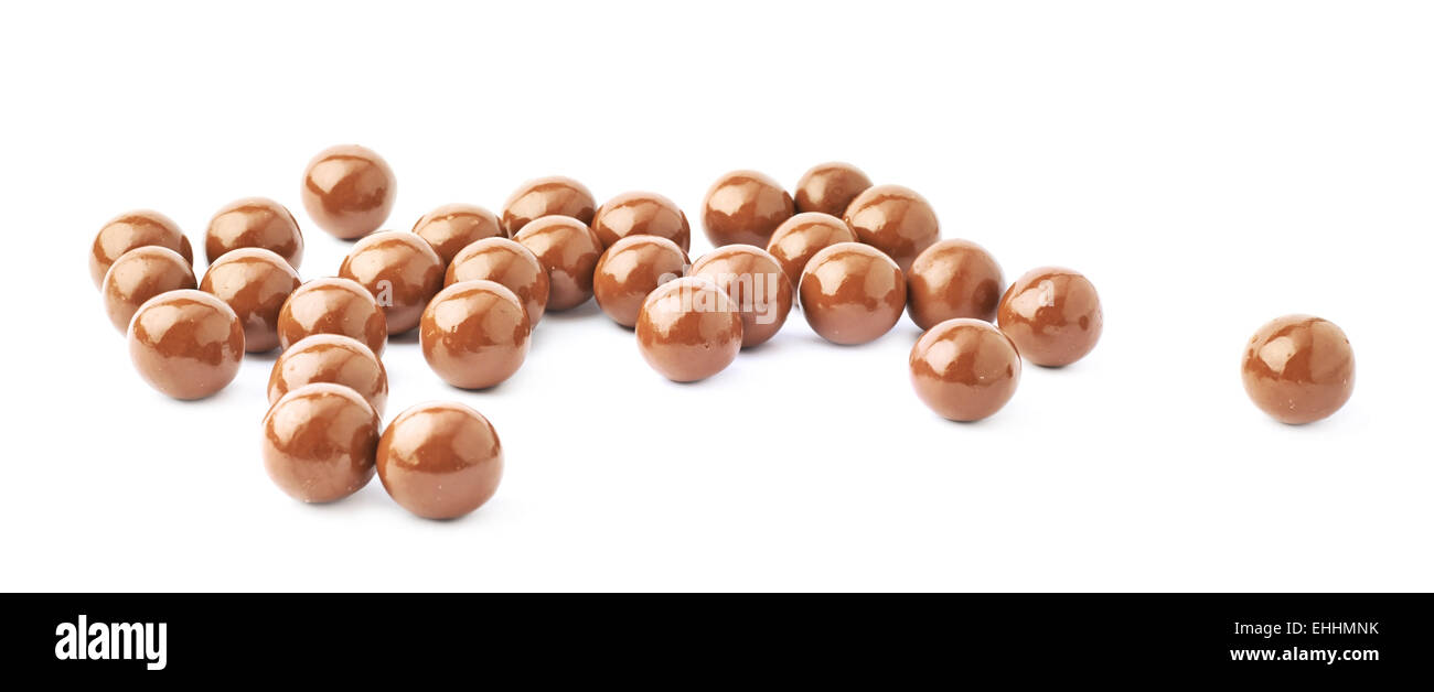 Multiple chocolate ball candies isolated Stock Photo - Alamy