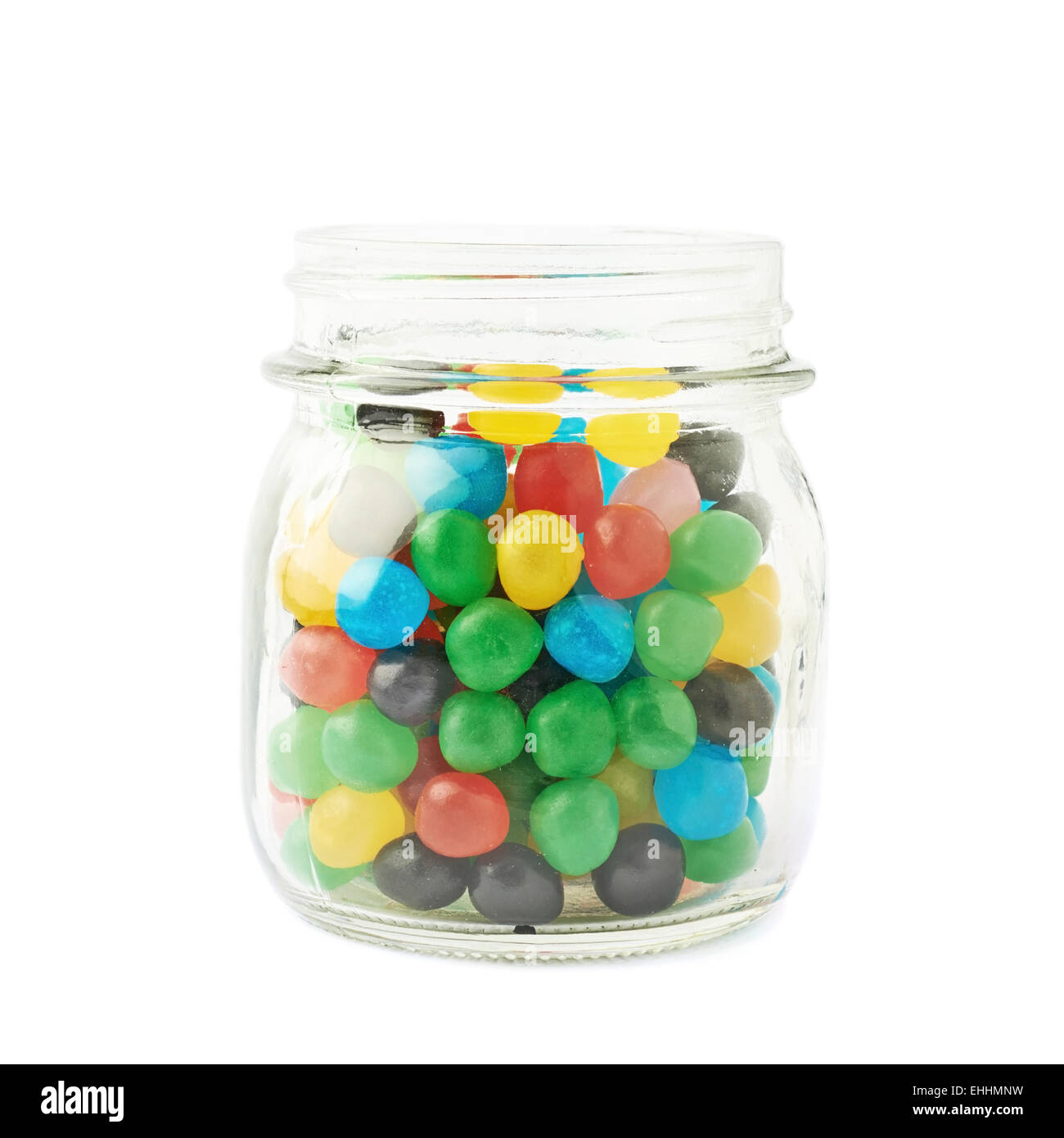 Jar full of candy ball sweets Stock Photo - Alamy