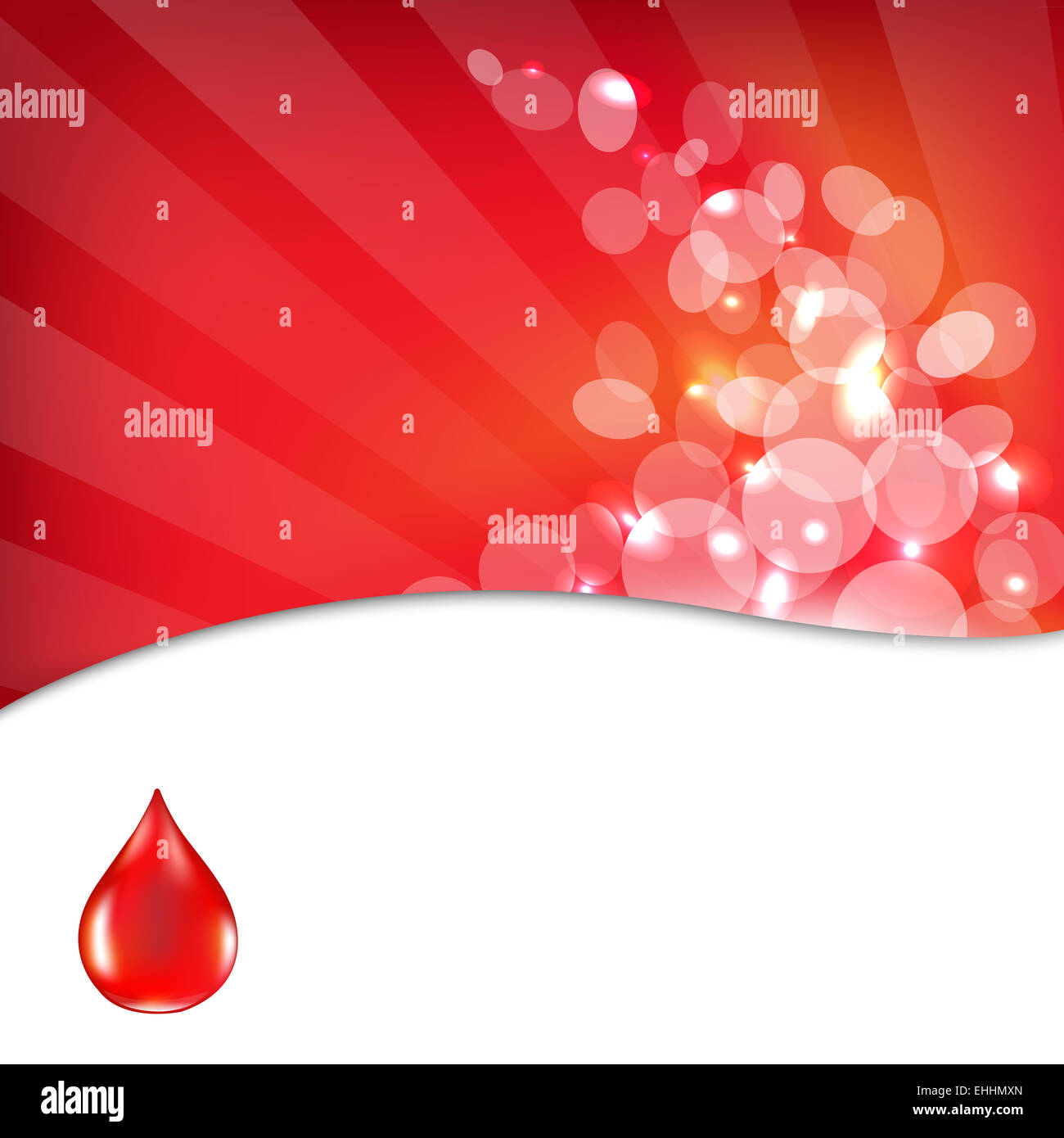 Red Background With Drop Blood Stock Photo - Alamy
