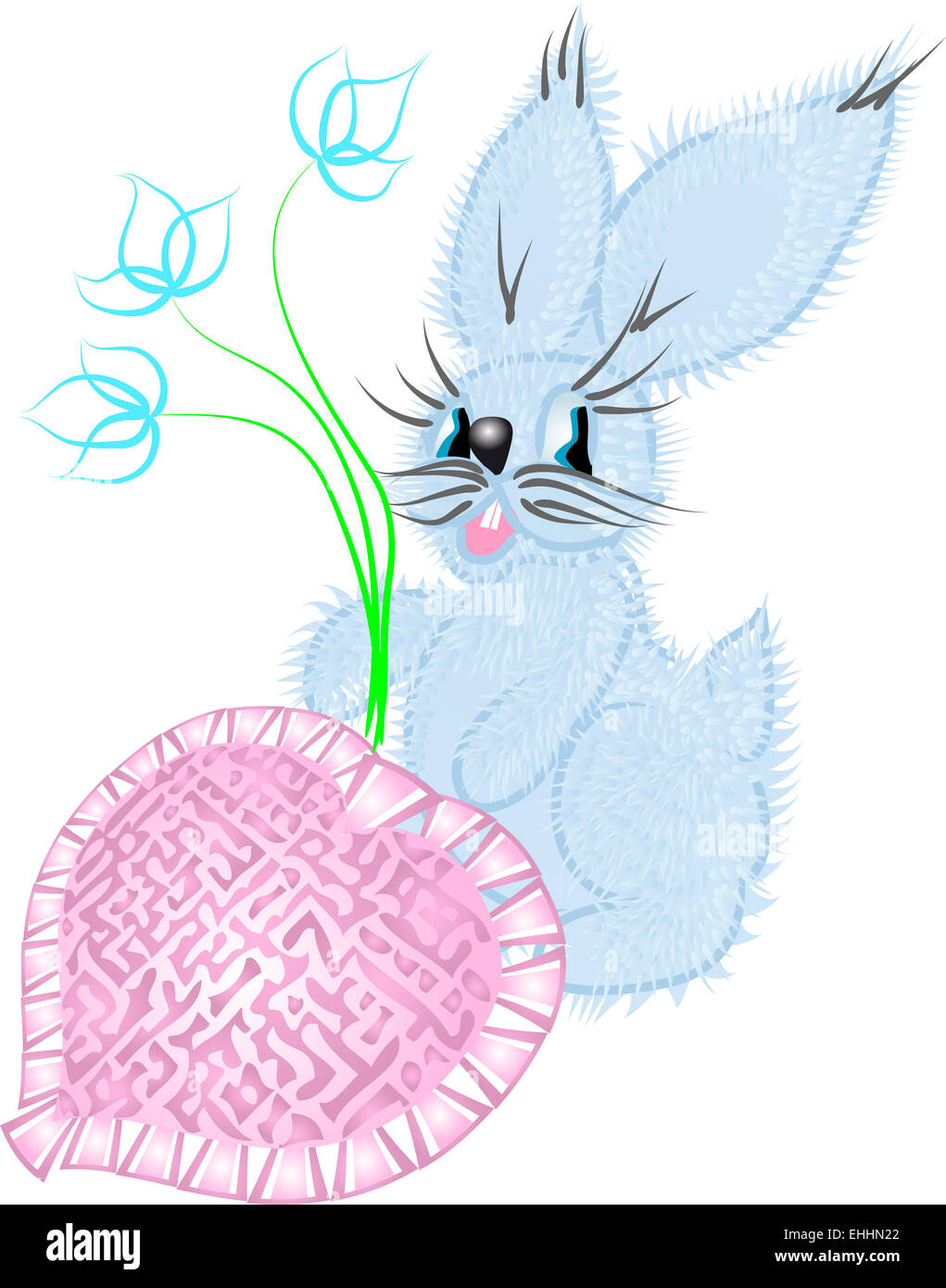 rabbit with heart Stock Photo - Alamy
