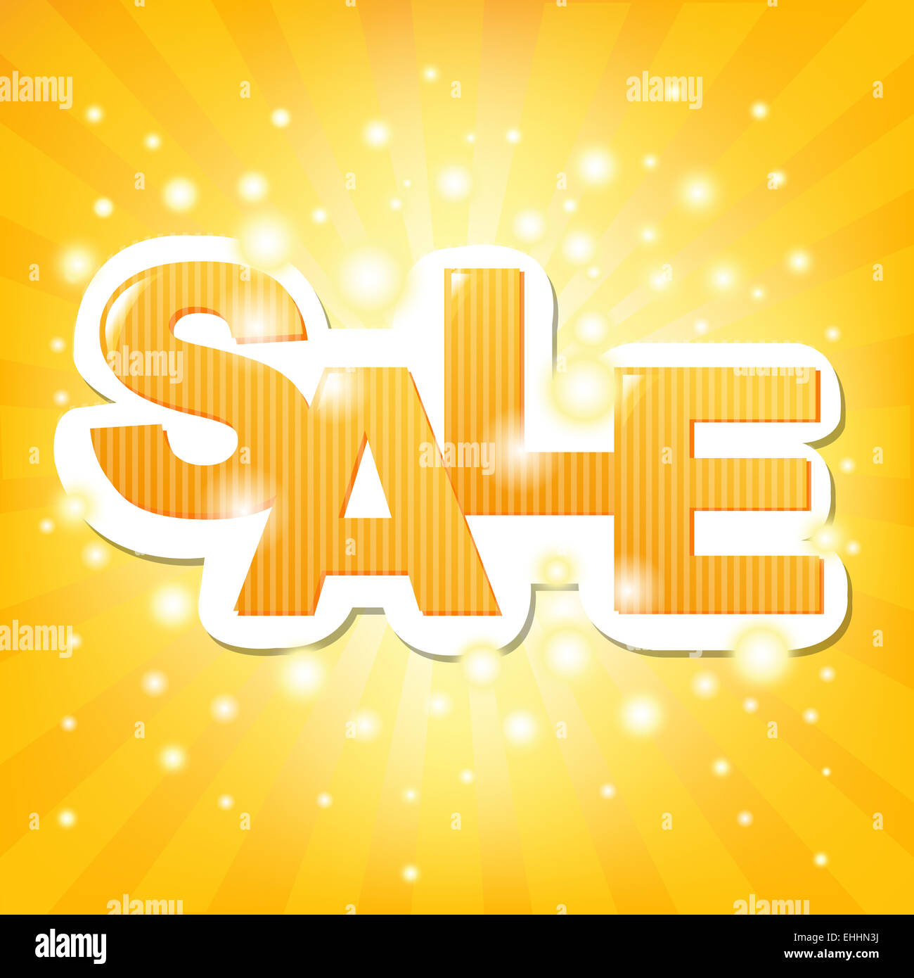 Sale Orange Poster Stock Photo - Alamy