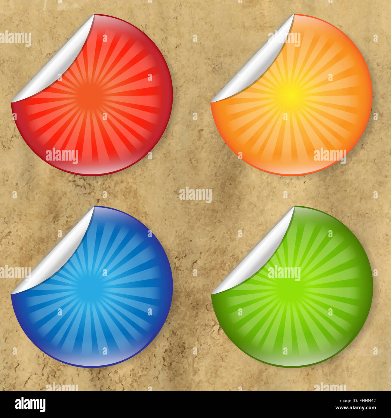 Set Of Color Labels Stock Photo - Alamy