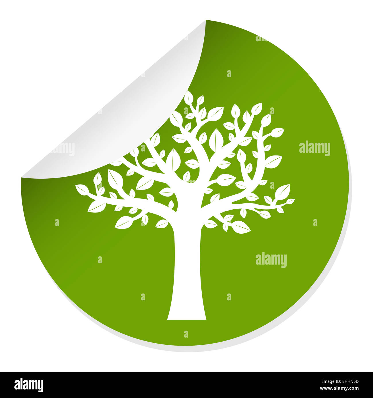 Label With Tree Stock Photo - Alamy