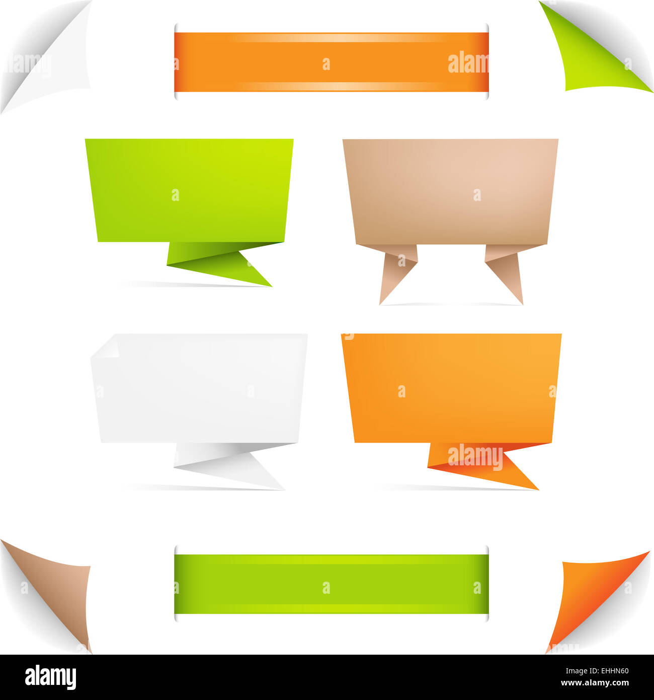 Origami Color Paper Stock Photo - Alamy