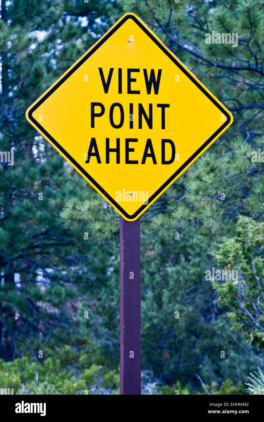Sign for View Point Ahead Stock Photo - Alamy
