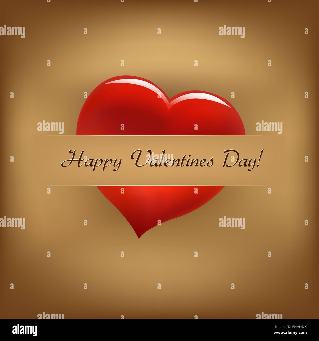 Vintage Valentine Background With Heart Stock Photo - Alamy