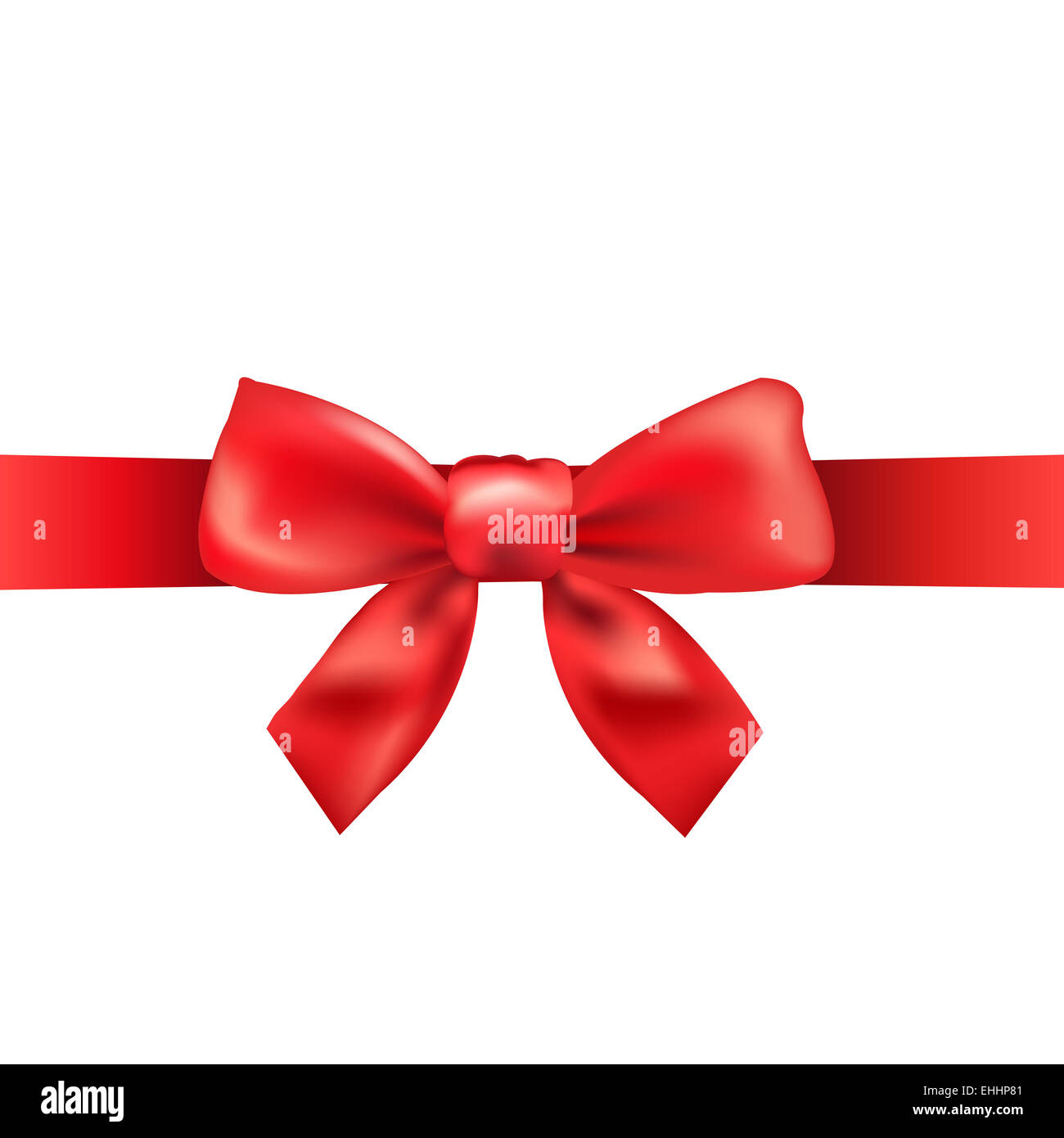 Red Ribbon With Bow Stock Photo - Alamy