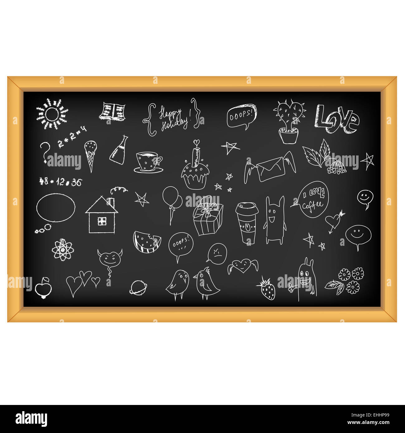 School Board With Manual Drawn Stock Photo - Alamy