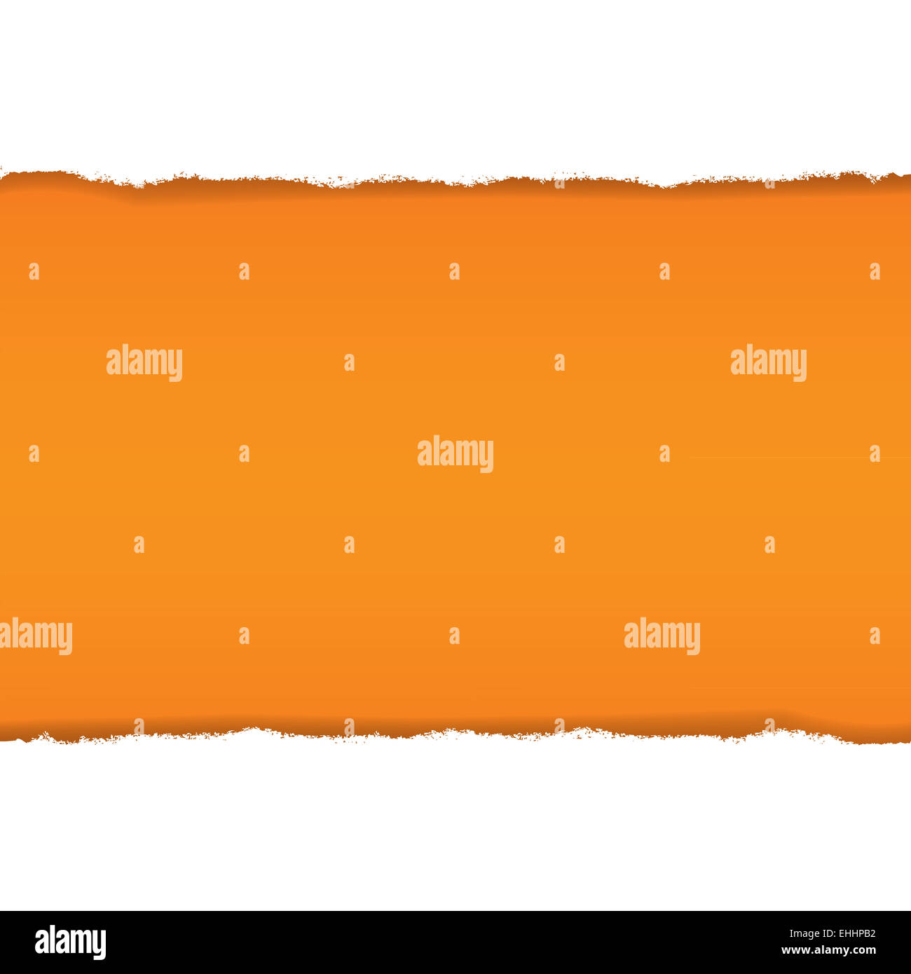 Rip White Paper And Orange Background Stock Photo - Alamy