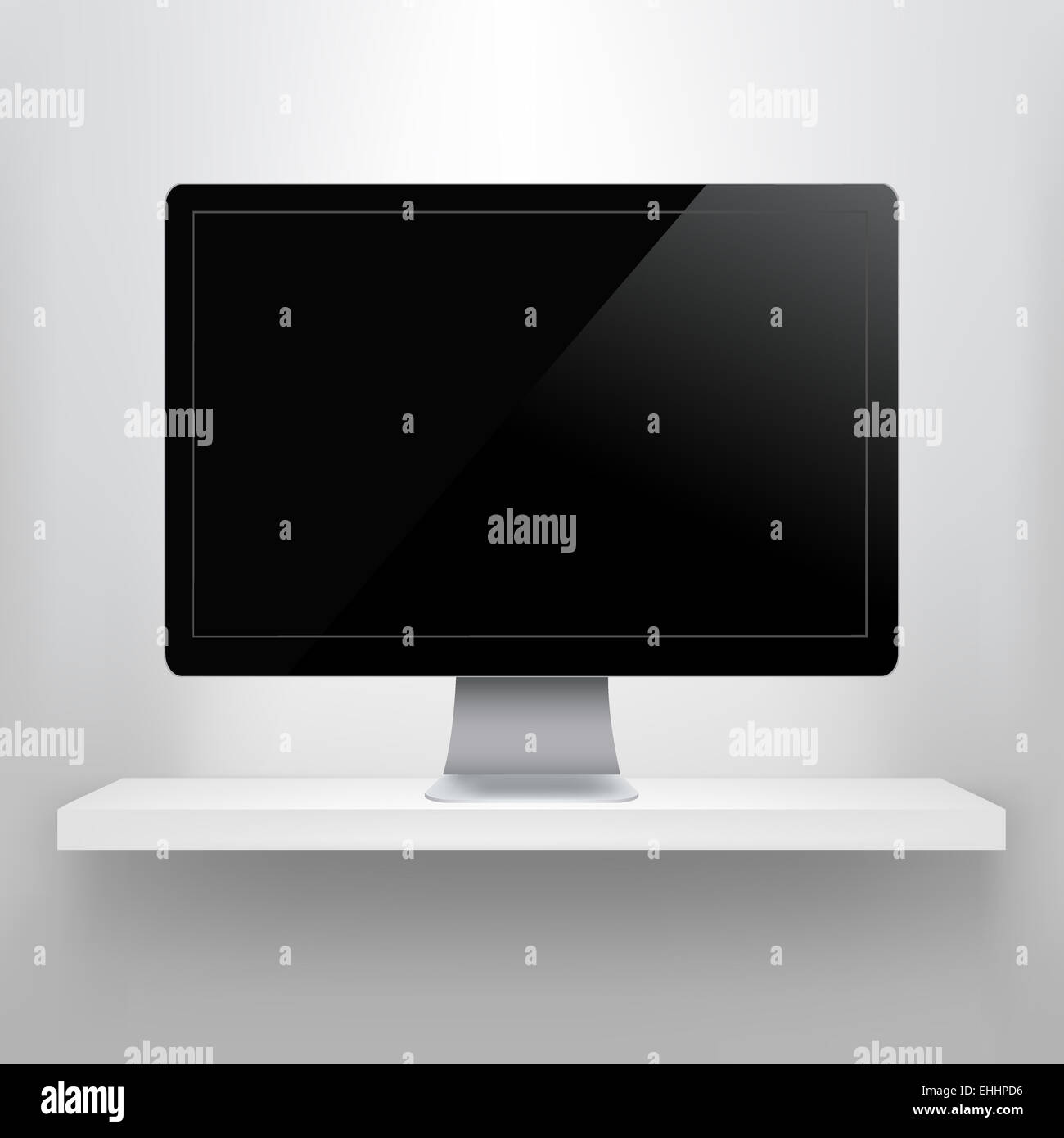 Shelf With Computer Stock Photo - Alamy