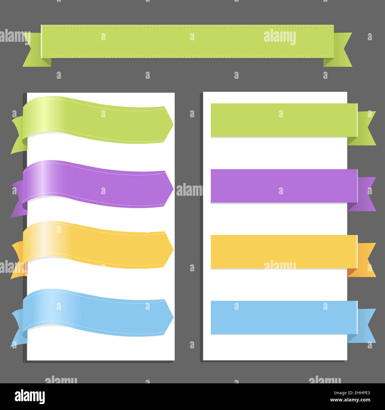 Set Pastel Ribbons Stock Photo - Alamy