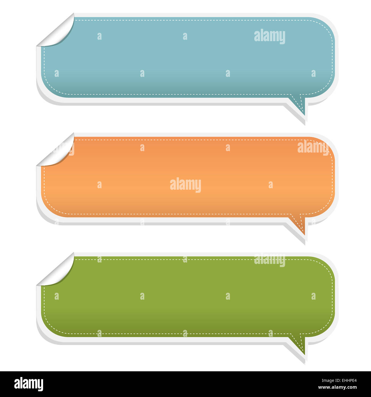 Set Speech Bubble Frames Stock Photo - Alamy