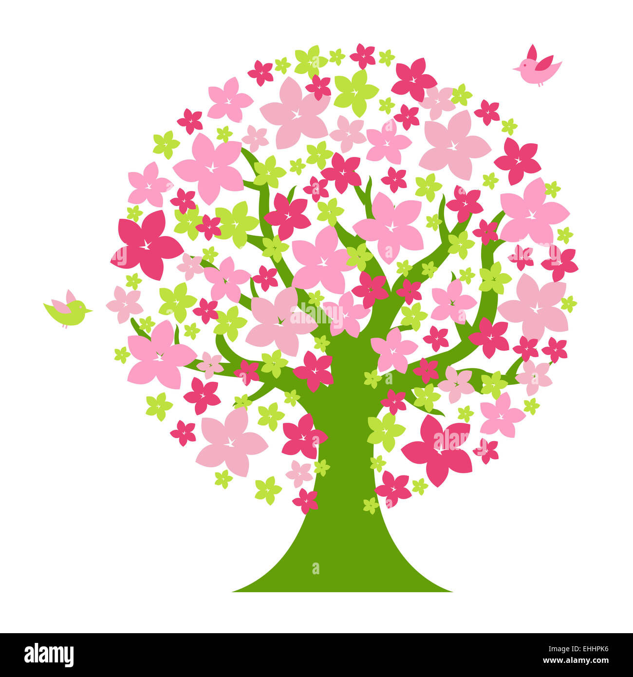 Stylized flowers rose Cut Out Stock Images & Pictures - Alamy