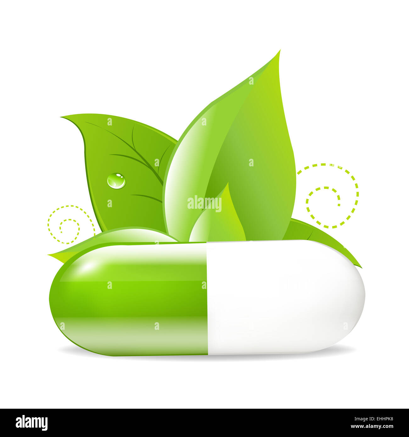 Tablet With Leaves Stock Photo - Alamy