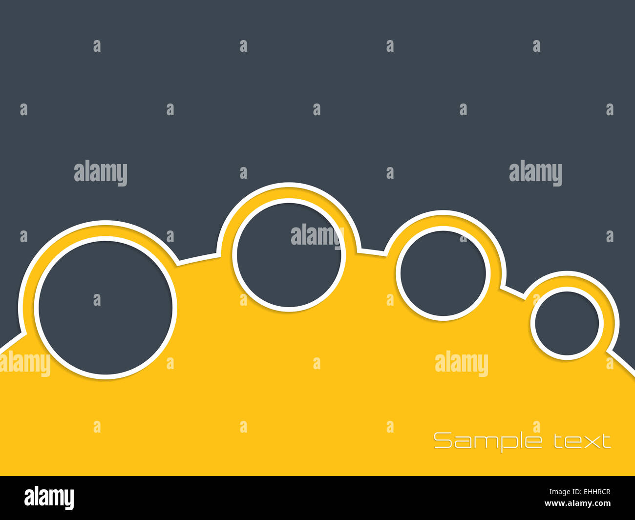 Simple two color brochure design with rings in gray orange combination ...