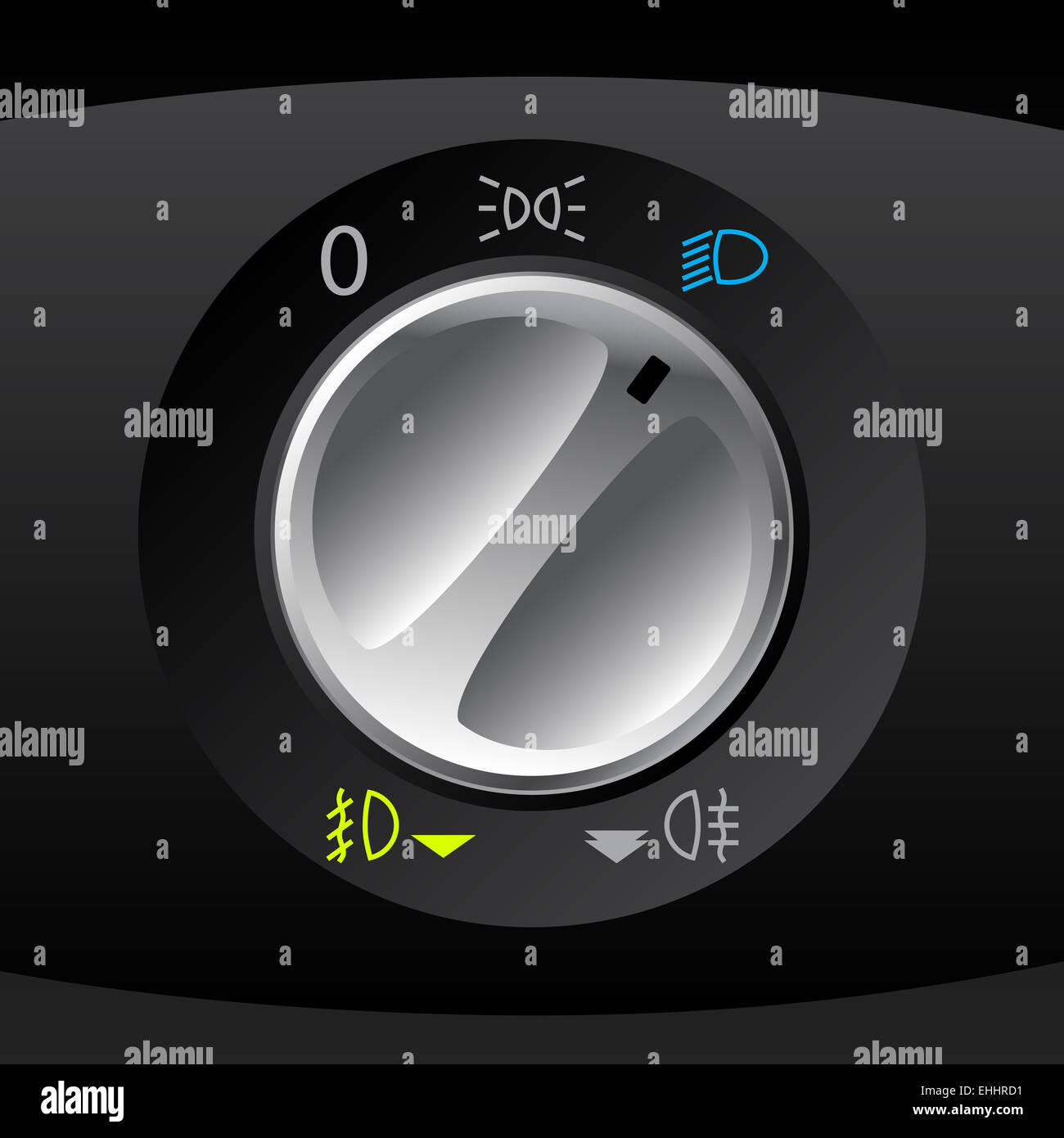 Analog light control gauge for cars trucks and automobiles Stock Photo ...