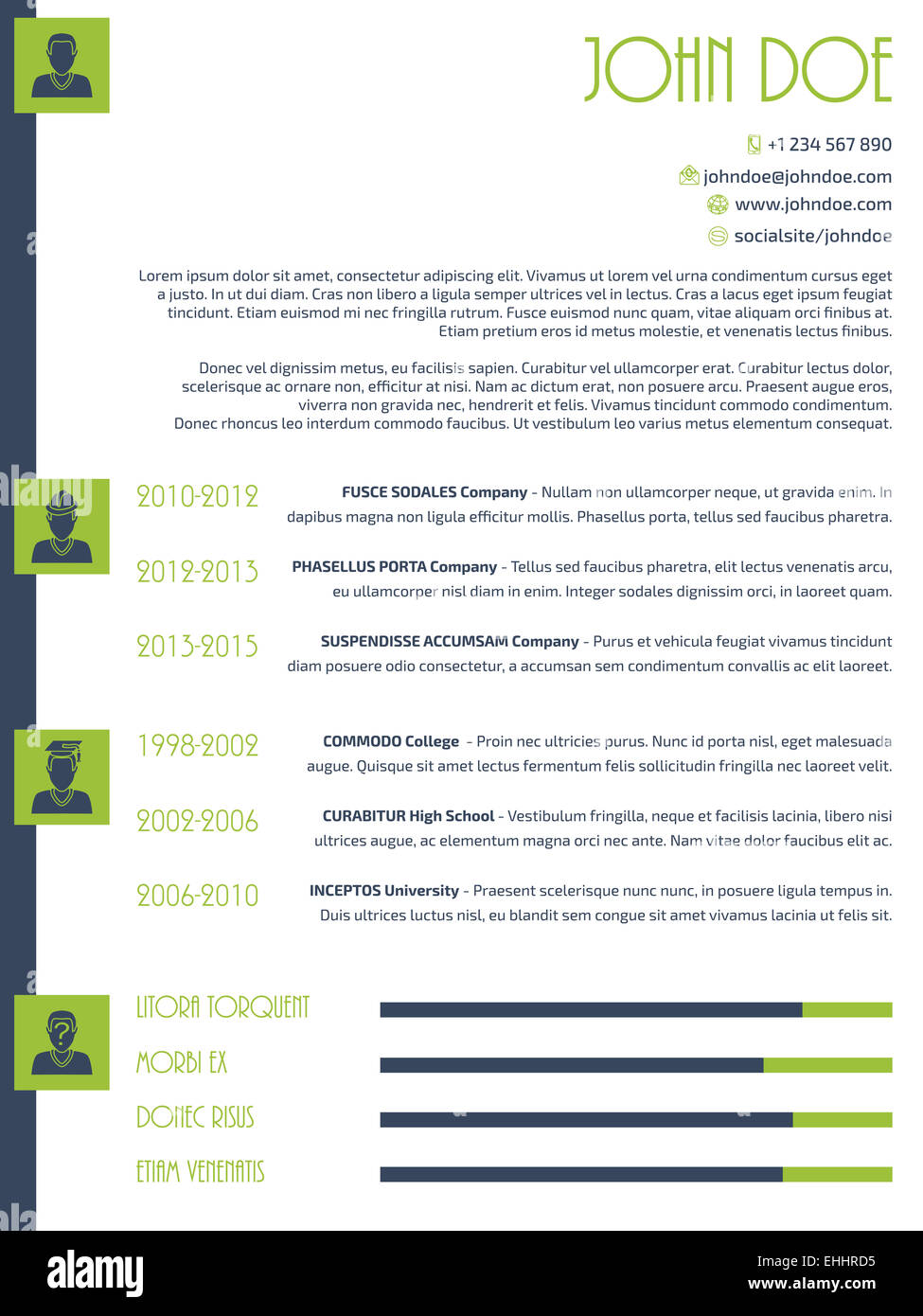 Simplistic modern resume cv curriculum vitae design Stock Photo - Alamy Simplistic modern resume cv curriculum vitae design Stock Photo - Alamy