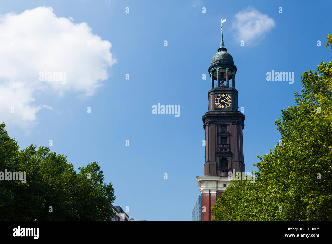 The famous St. Michaelis Church (Michel) in Hamburg, Germany Stock ...