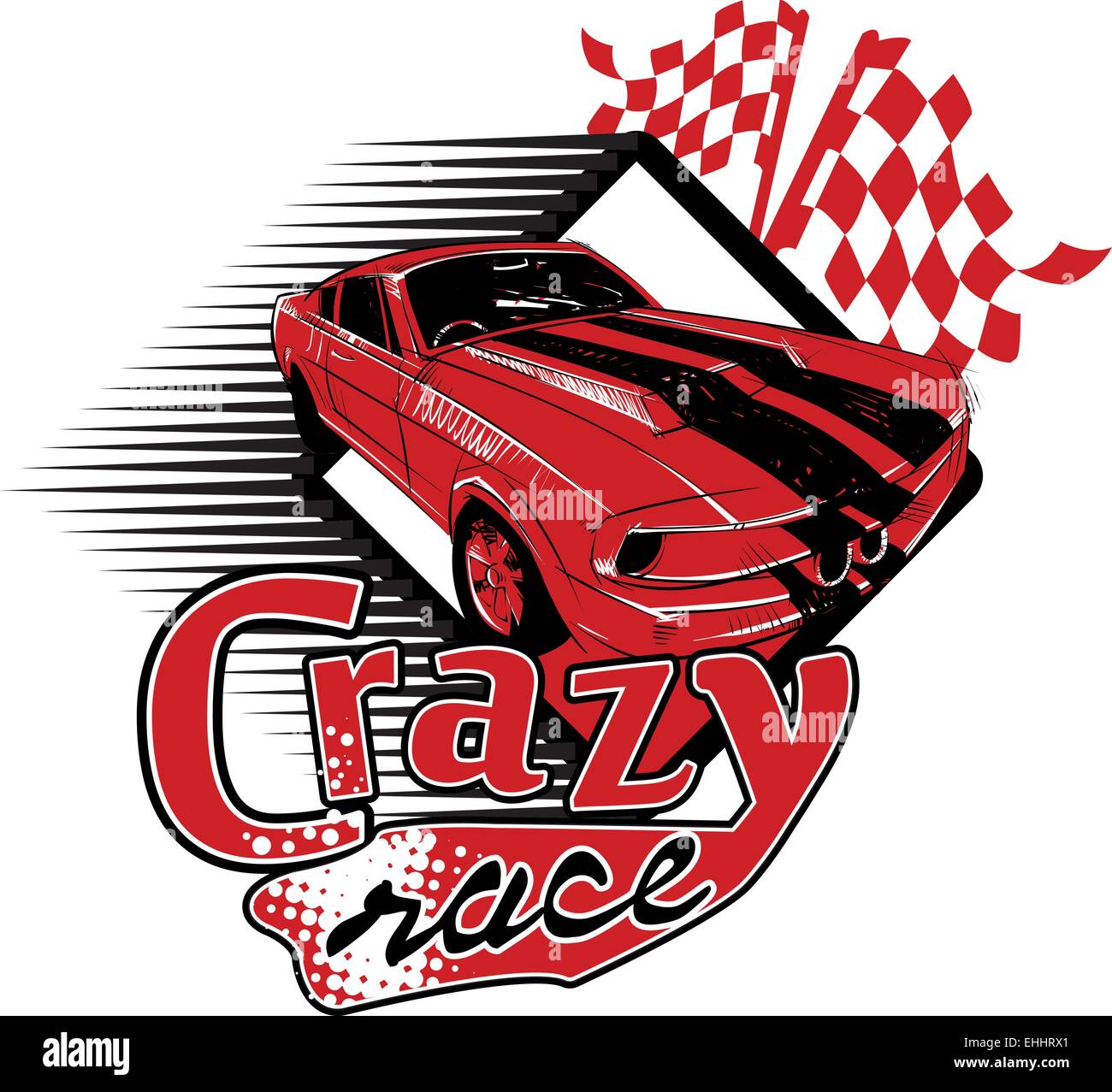 Crazy car Stock Vector Images - Alamy