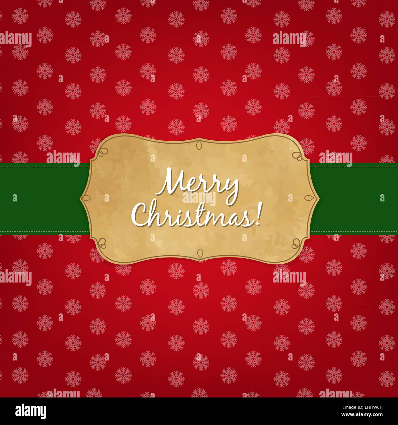 Vintage Red Merry Christmas Label Stock Photo - Alamy