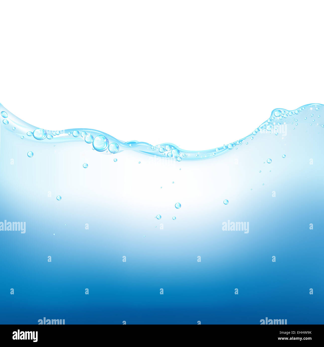 Water Wave With Bubbles Stock Photo - Alamy