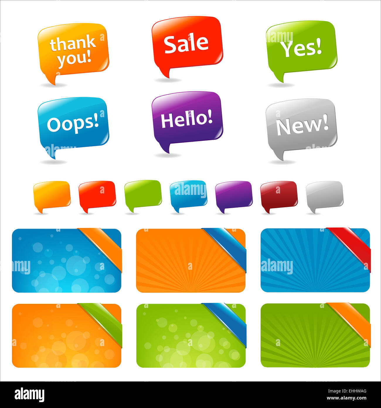 Web Text Boxes And Speech Bubbles Stock Photo - Alamy