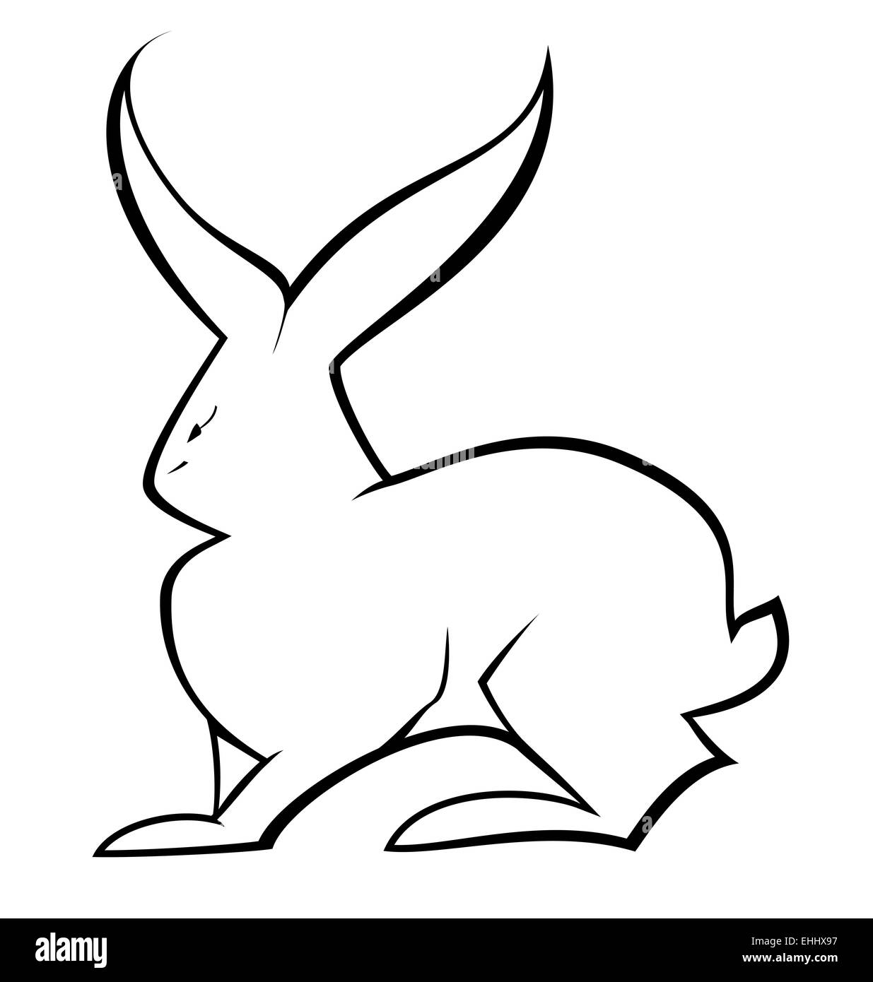 Outline Hare High Resolution Stock Photography and Images - Alamy